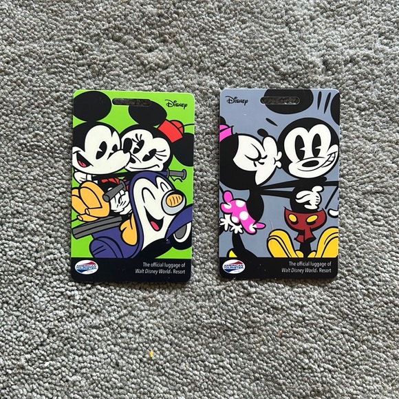 Disney | Other | Set Of 2 Disney Luggage Tags | Poshmark
